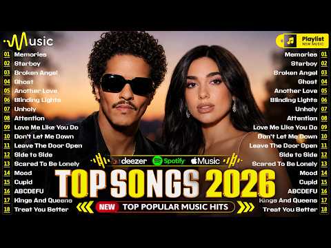 Billboard 💎 Pop Songs 2026 🔥 Bruno Mars, The Weeknd, Ed Sheeran, Charlie Puth, Maroon 5, Ava Max