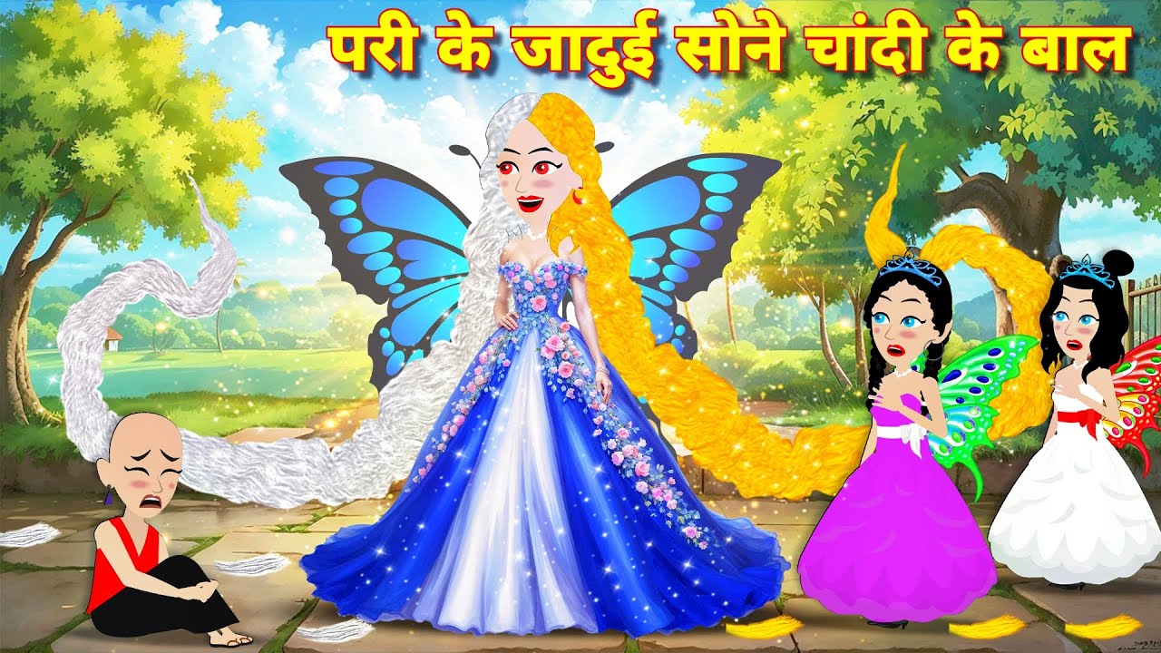 परी के जादुई सोने चांदी के बाल Latest hindi story | pari wala cartoon ...