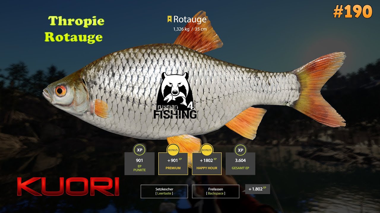 #190 RF4 Ein Thropie Rotauge [Russian Fishing] [Kuori] [RF4] - YouTube