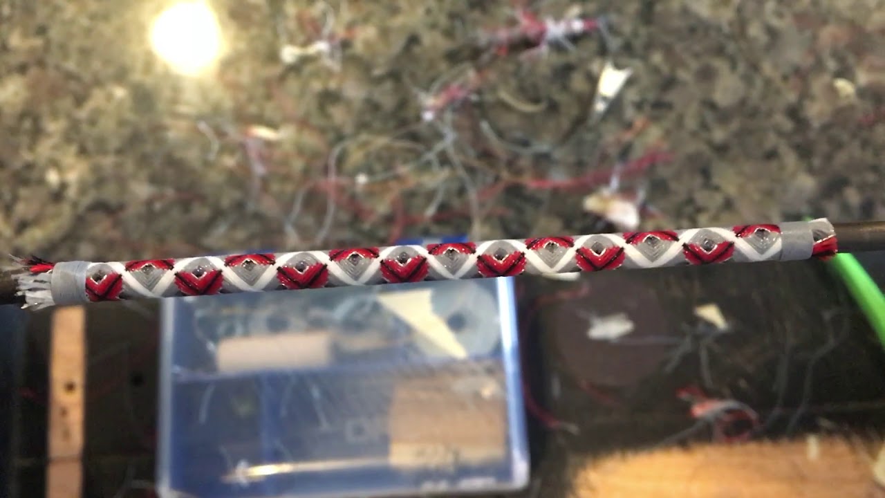 Decorative fishing rod cross wrap - wrap cutoff - YouTube