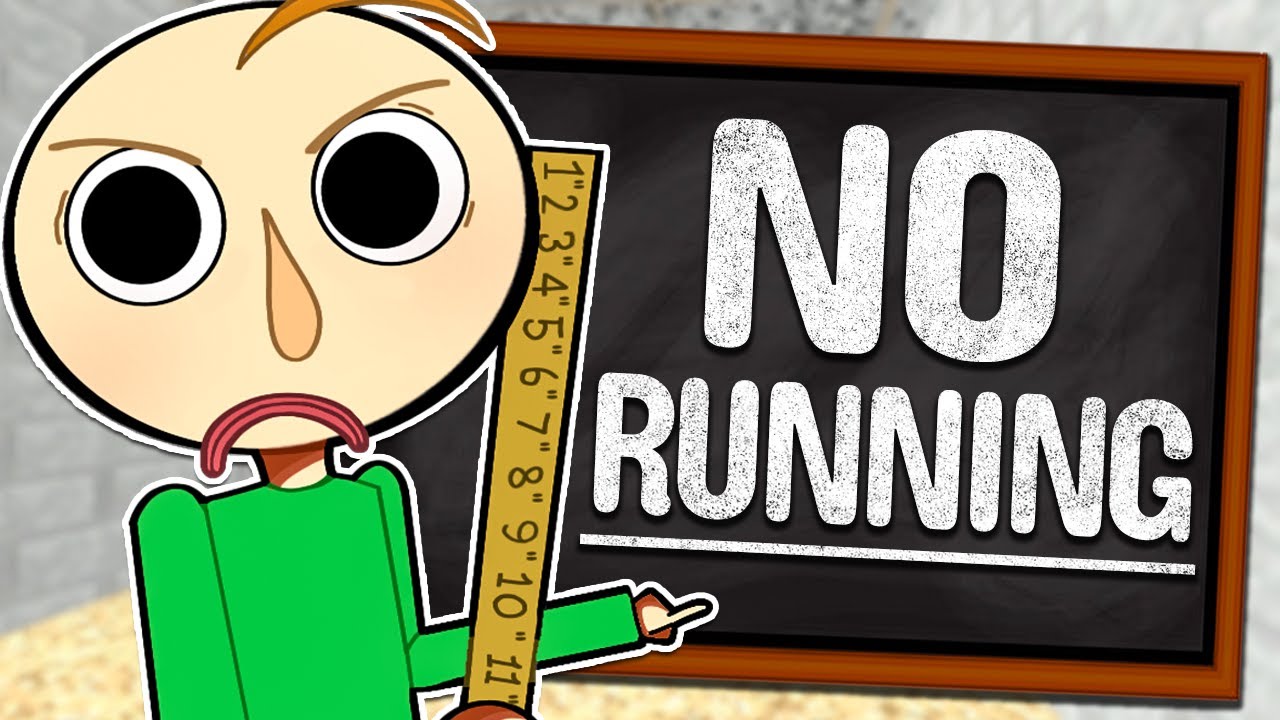 Can You Beat Baldi's Basics WITHOUT Running? - YouTube