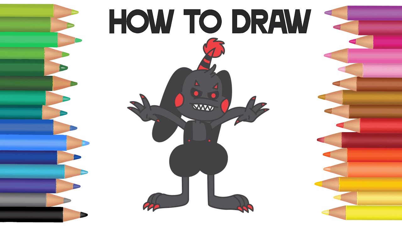 How to DRAW MUTANT Bunzo Bunny from Poppy Playtime - Step by Step ...