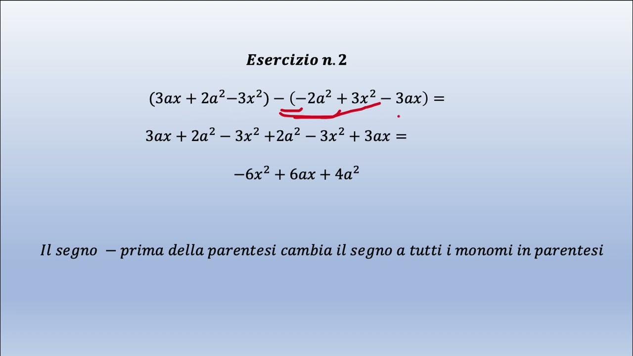Addizione algebrica di polinomi #matematica #scuolamedia #polinomio #algebra #tutorial - YouTube