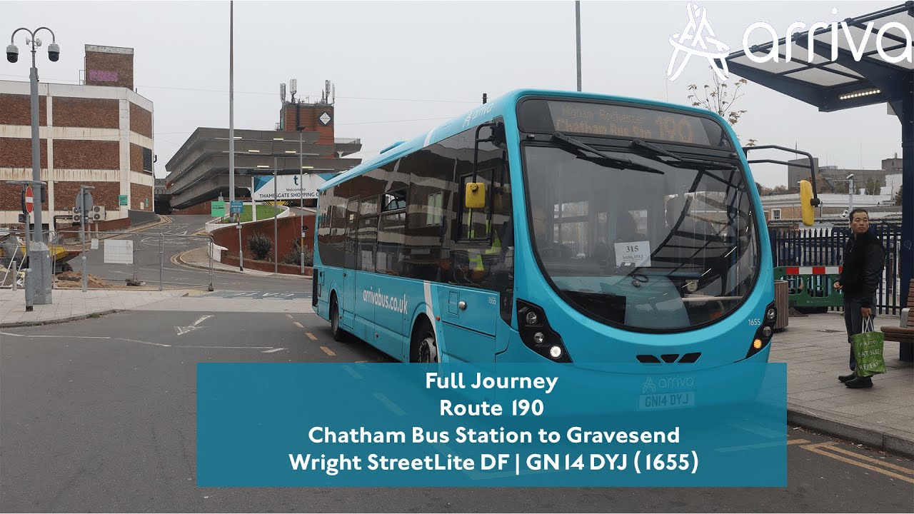 Full Journey | Route 190 to Gravesend, Barrack Row | Wright StreetLite ...