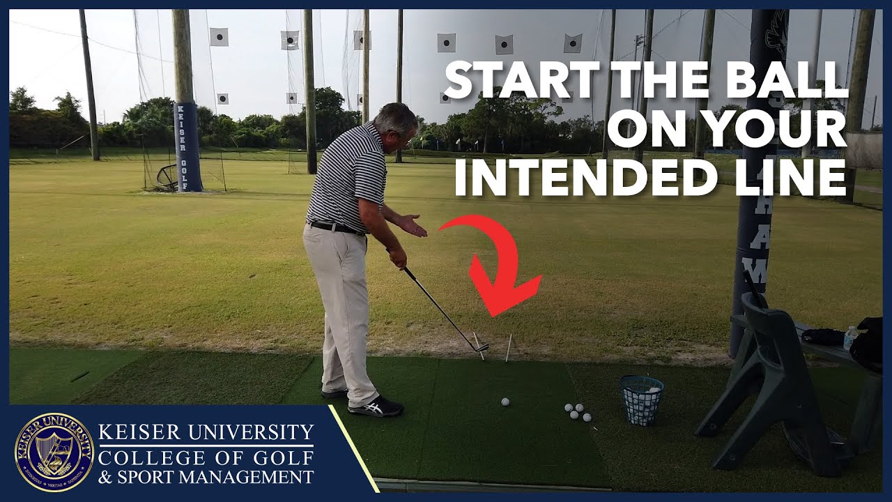 Starting The Ball on Your Intended Line with Your Full Swing - YouTube