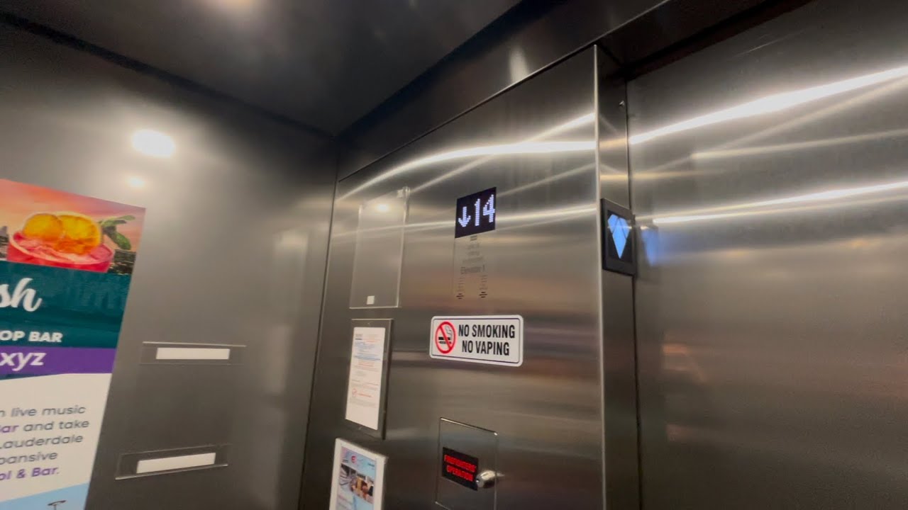 KONE Traction Elevators @ Aloft in Fort Lauderdale, FL - YouTube