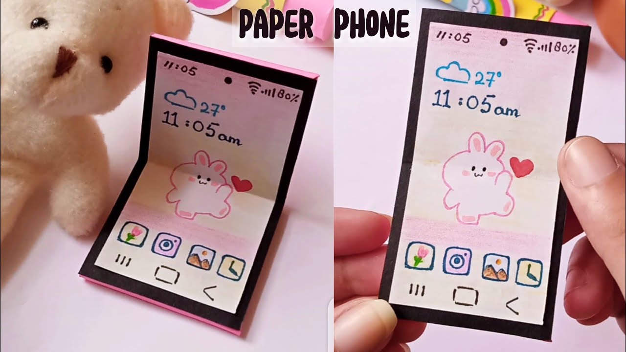FULL VIDEO! How to make Folding Mobile Phone with cardboard and paper ...