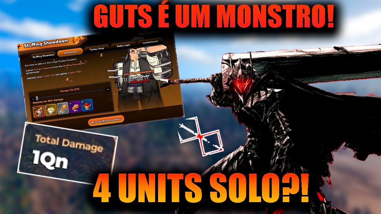 GUTS SOLO THANKSGIVING EVENT 1QN+ (SEM GODLYS) ELE DEIXA TUDO FACIL NO ...