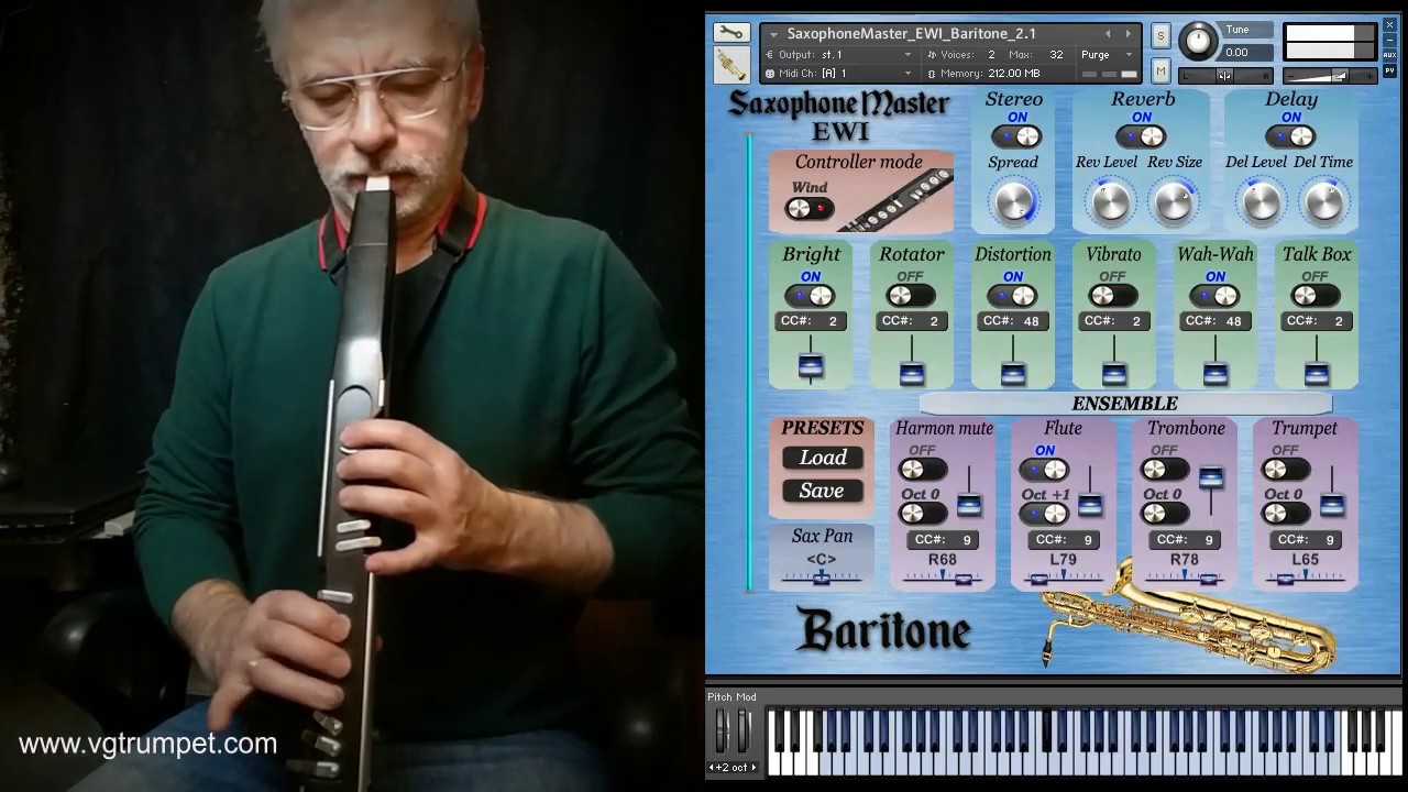 Baritone Saxophone NI Kontakt sample library for AKAI EWI4000s EWI5000 ...