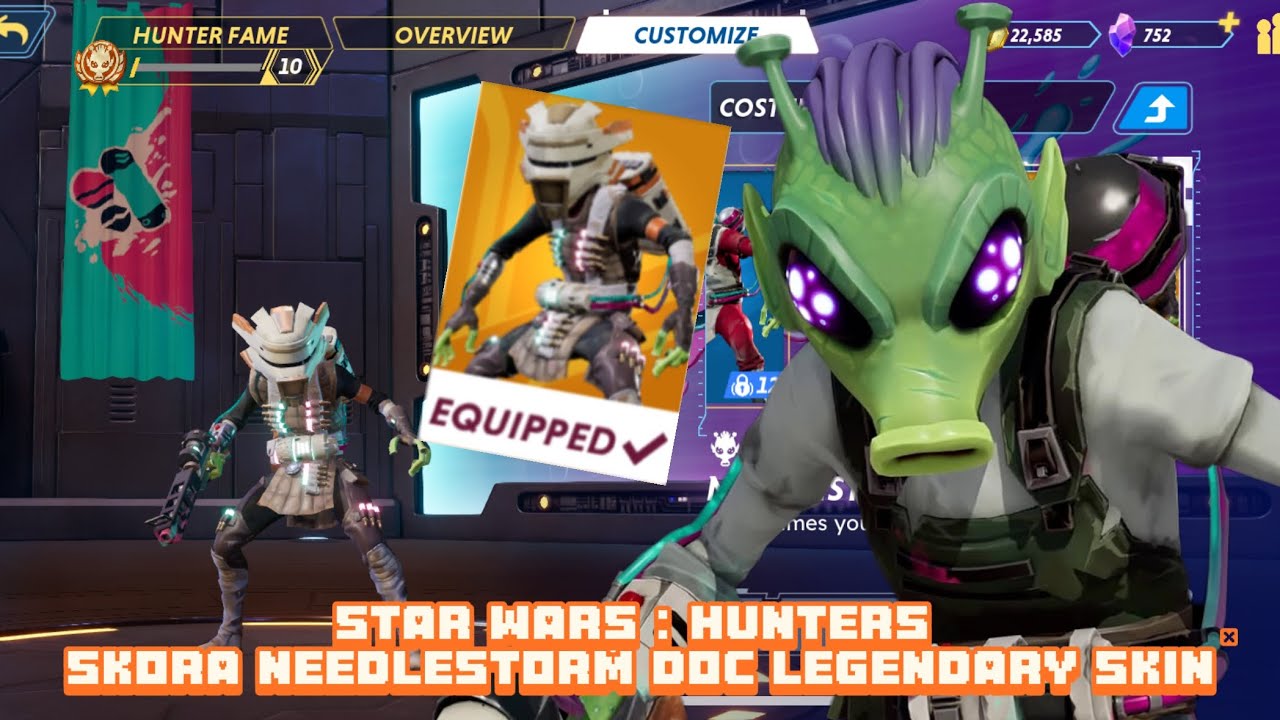 Star Wars : Hunters | Skora Needlestorm Doc Legendary Skin - YouTube