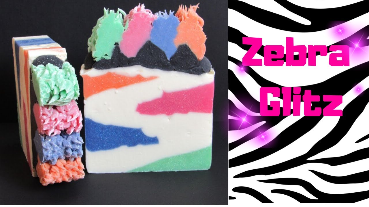 Zebra Glitz Soap - YouTube
