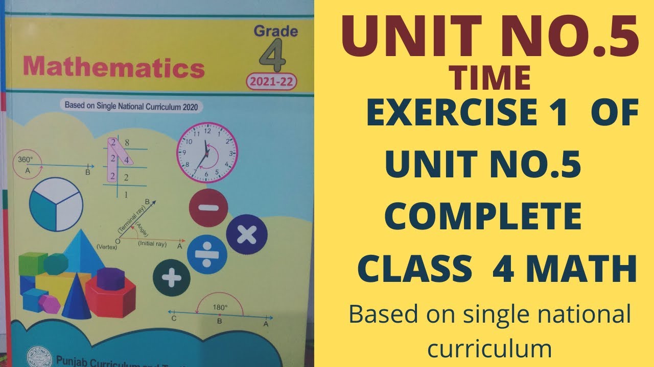 Exercise 1 of unit no.5(Time) complete class 4 math /single national ...
