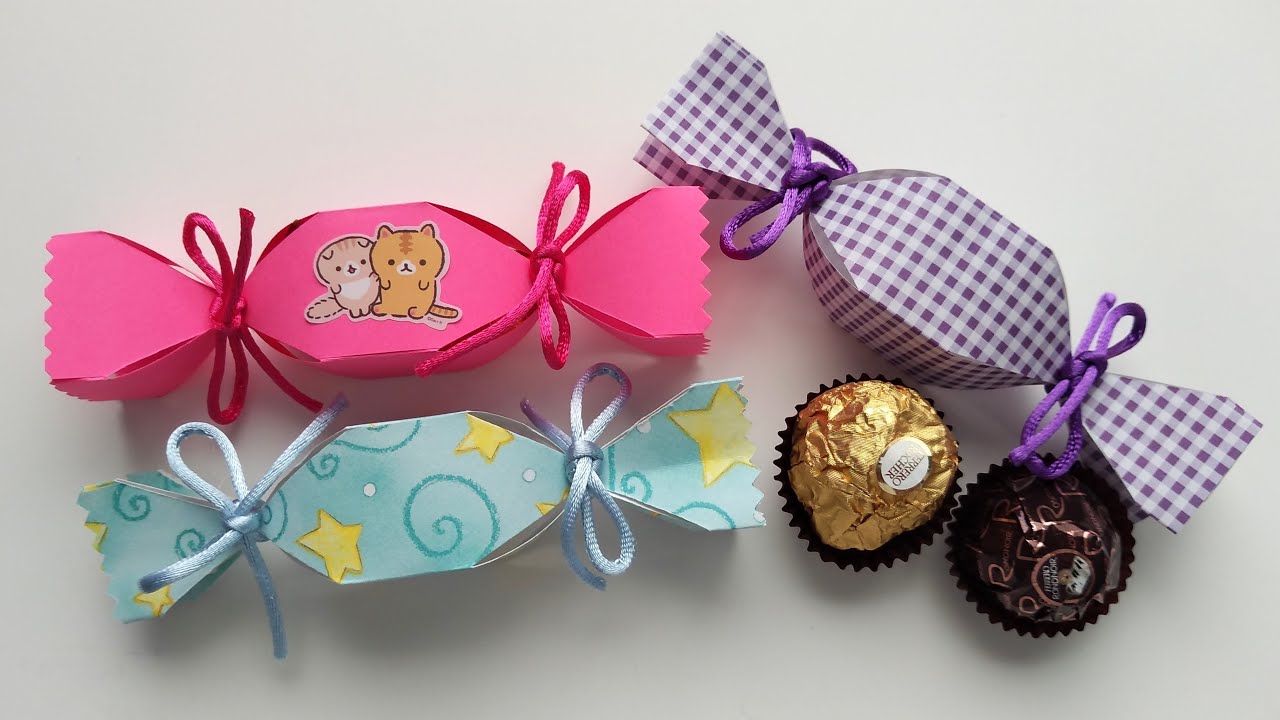 How to Make Cute Paper Candy Gift Box - YouTube