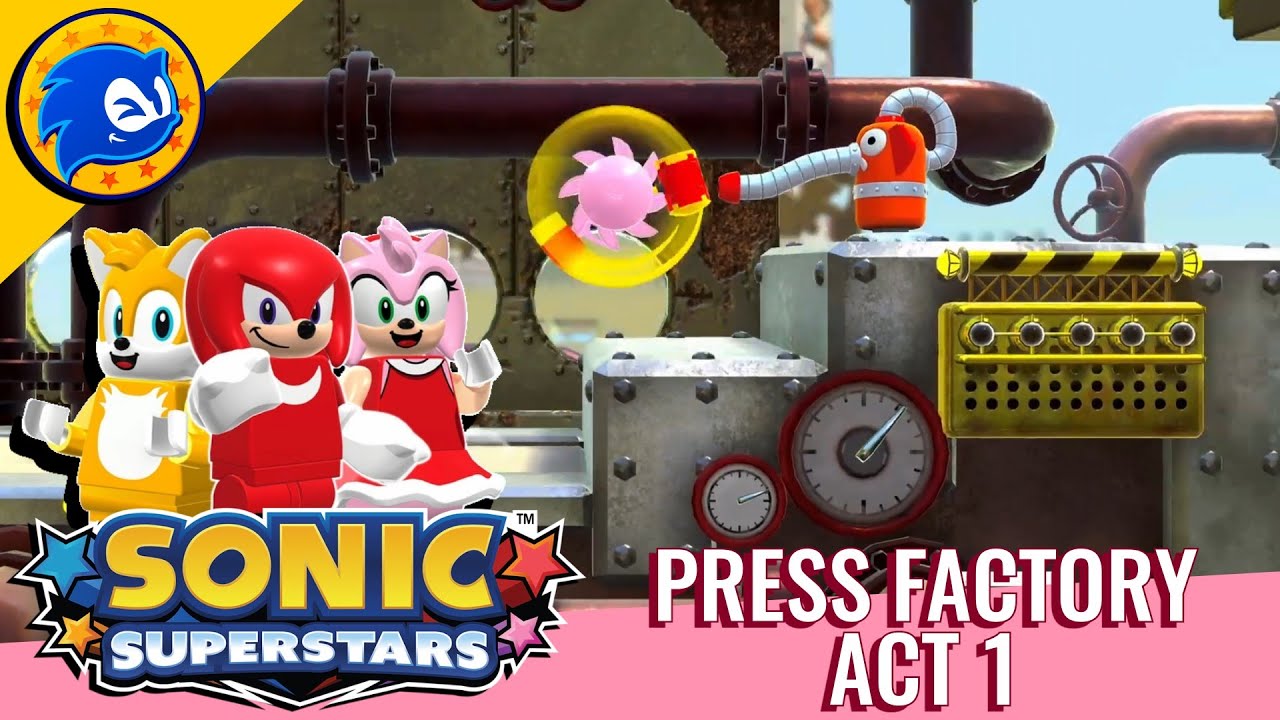 Sonic Superstars - Press Factory Act 1 Gameplay - YouTube