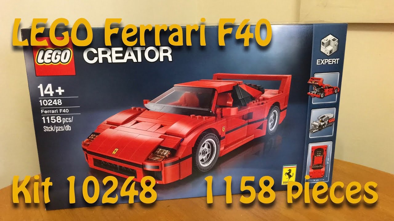 Lego Ferrari F40 in 4K Kit 10248 - YouTube