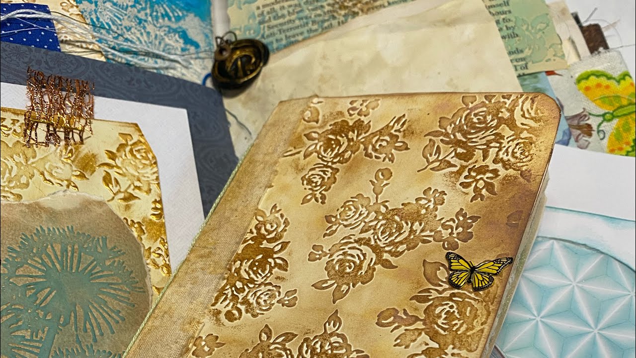 Faux embossed leather journal Tutorial & ideas on how to use embossed ...