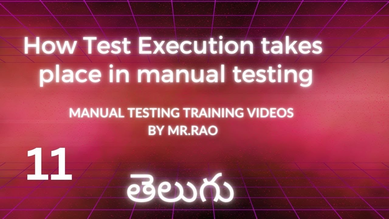 11 How Test Execution takes place in Manual Testing - YouTube