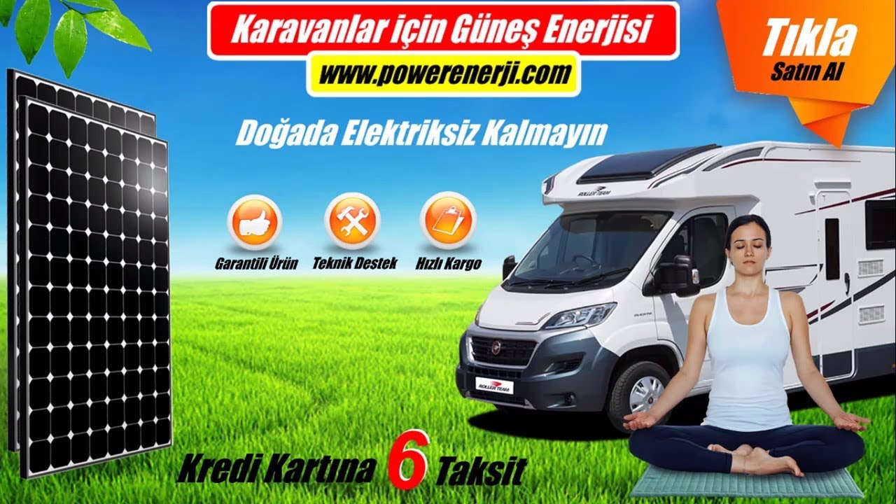 Karavanlar için Güneş Paneli Güneş Enerji Sistemleri POWER ENERJİ - YouTube