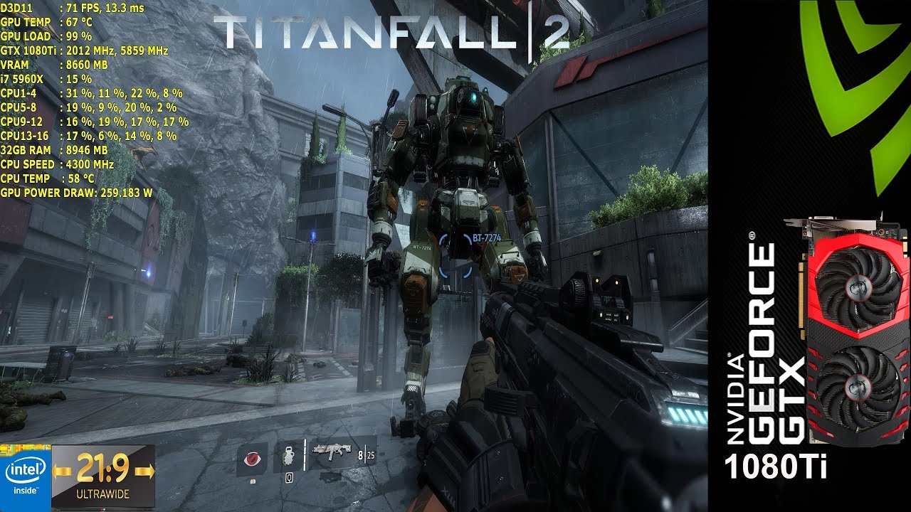 Titanfall 2 Campaign Mode Maximum Settings 3440x1440 | MSI GTX 1080Ti ...
