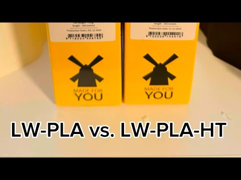 ColorFabb LW-PLA vs. LW-PLA-HT - YouTube