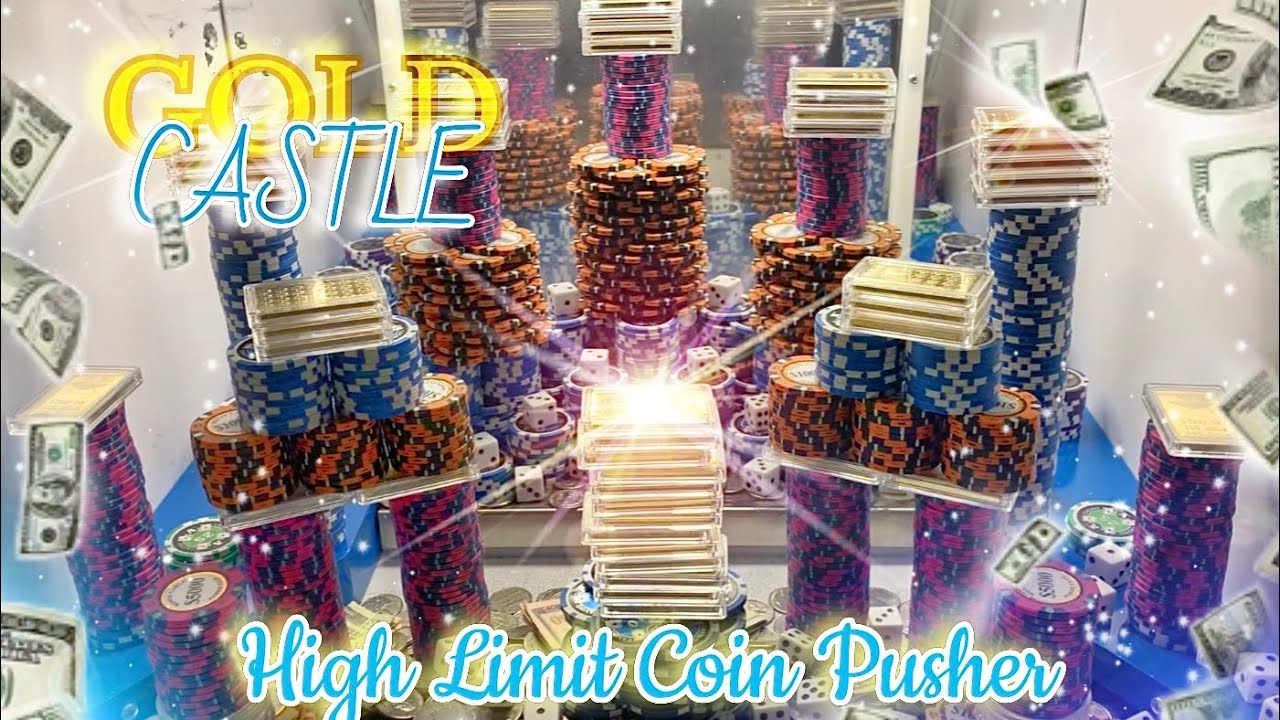 🔵(MUST SEE) WORLDS BIGGEST CASTLE INSIDE A HIGH RISK COIN PUSHER ...