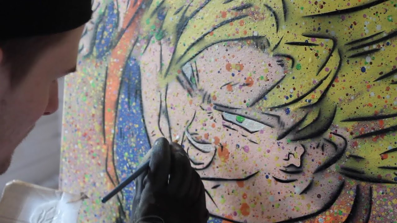 HOW TO SPRAY PAINT GOKU - DRAGONBALLZ - YouTube