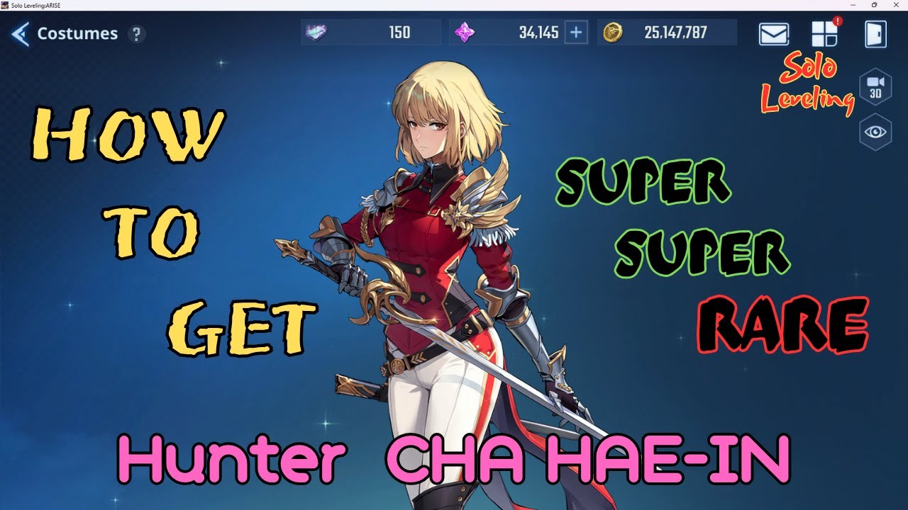 How to get SSR Hunter Cha Hae-In | Solo Leveling: ARISE - YouTube