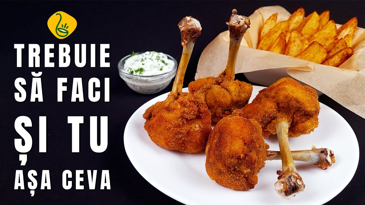 Ciocanele de pui pane cu crusta crocanta si interior suculent - YouTube