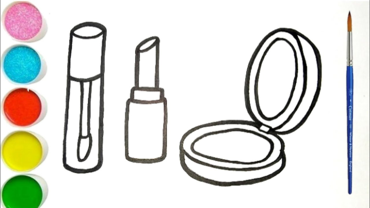 Menggambar dan Mewarnai Make Up untuk Anak-anak #kidsvideo - YouTube