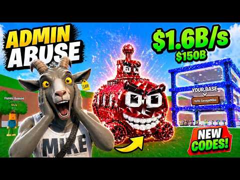 BEST COOK EVER during ADMIN ABUSE in FORTNITE Steal the Brainrot! (ALL SECRET CODES!)