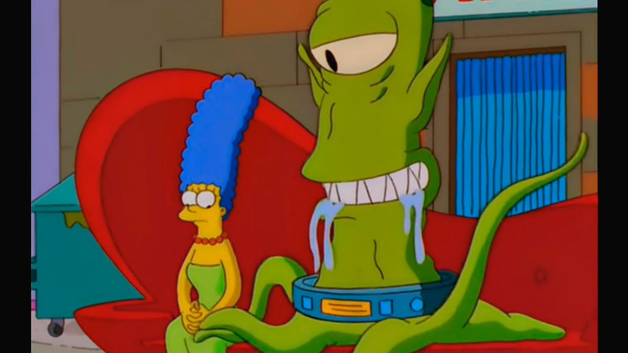 Marge es seducida por un alien - YouTube