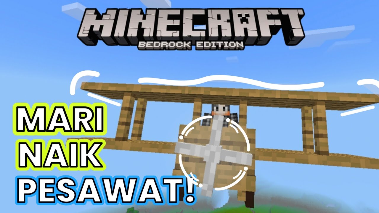 AYO NAIK PESAWAT TERBANG DI MINECRAFT !! Wood Plane Addon - Review ...