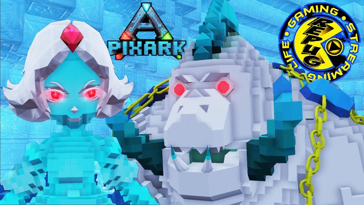PixARK Skyward DEFEATING ICE QUEEN & BEHEMOTH BOSS!! [RePuG PixARK 34 ...