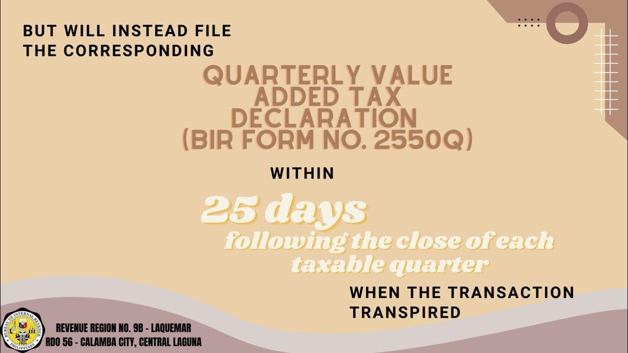 REVENUE MEMORANDUM CIRCULAR NO. 5 - 2023 (Quarterly filing of VAT returns) - YouTube