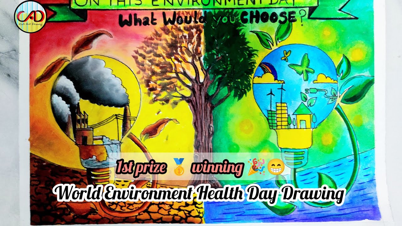 Environment Day Drawing/ Save Environment Drawing /world Environmental ...