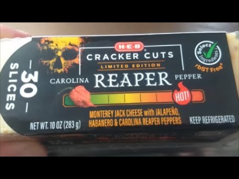 H-E-B Carolina Reaper Pepper Cheese Review - YouTube