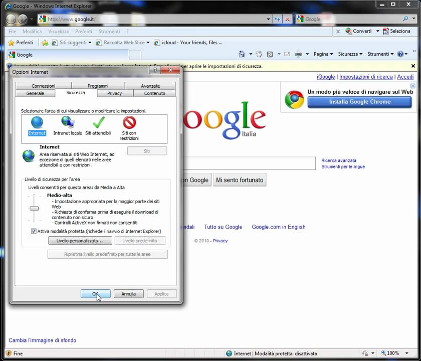 ITA TUTORIAL - Internet Explorer 8 e la modalità protetta - YouTube