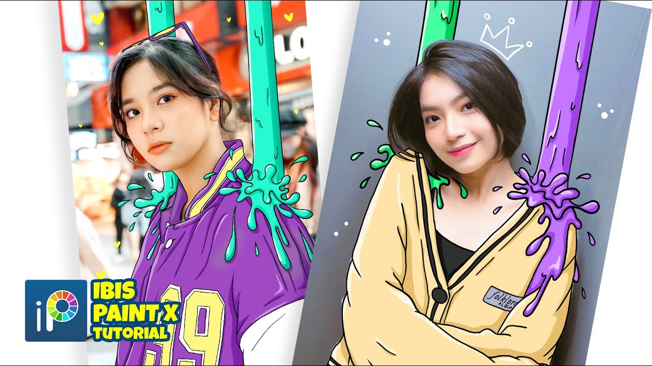 Tutorial Edit Foto Coret-Coret Aesthetic di Ibis Paint X - YouTube