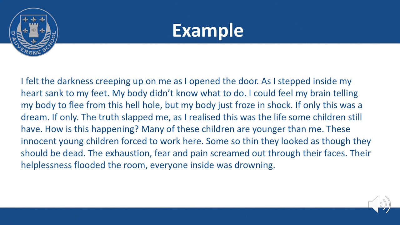 Descriptive Writing Examples For Grade 6 Examples Of Descriptive