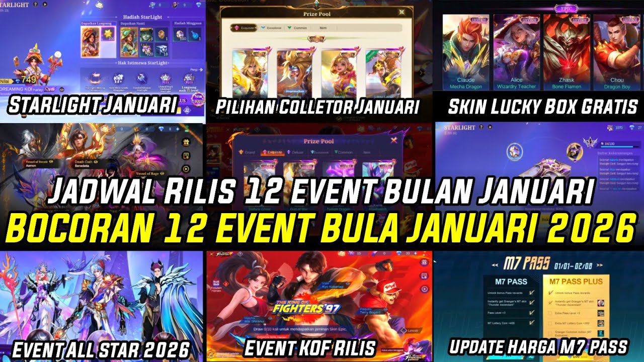 BOCORAN 12 EVENT MOBILE LEGENDS BULAN JANUARY 2026! PILIHAN COLLETOR ...