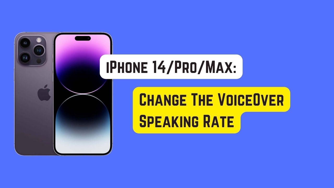 How To Change VoiceOver Speaking Rate on iPhone 14 Pro/Max - YouTube