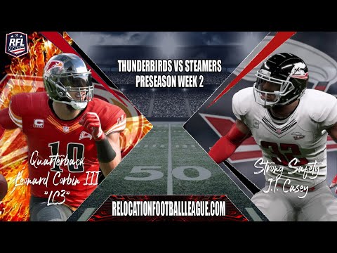 Madden 20 | RFL Season 5 | Toronto Thunderbirds vs Memphis Steamers ...