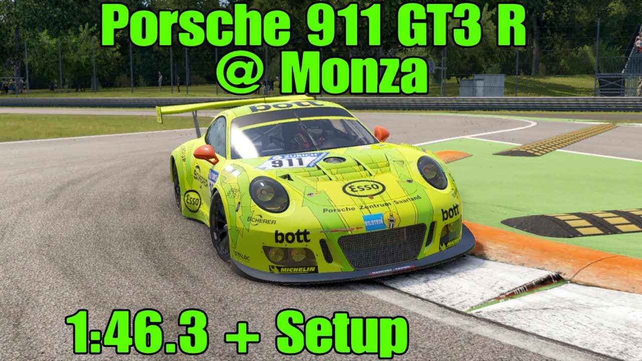 Project Cars 2 Porsche 911 GT3 R | Monza | 1:46.3 + Setup - YouTube