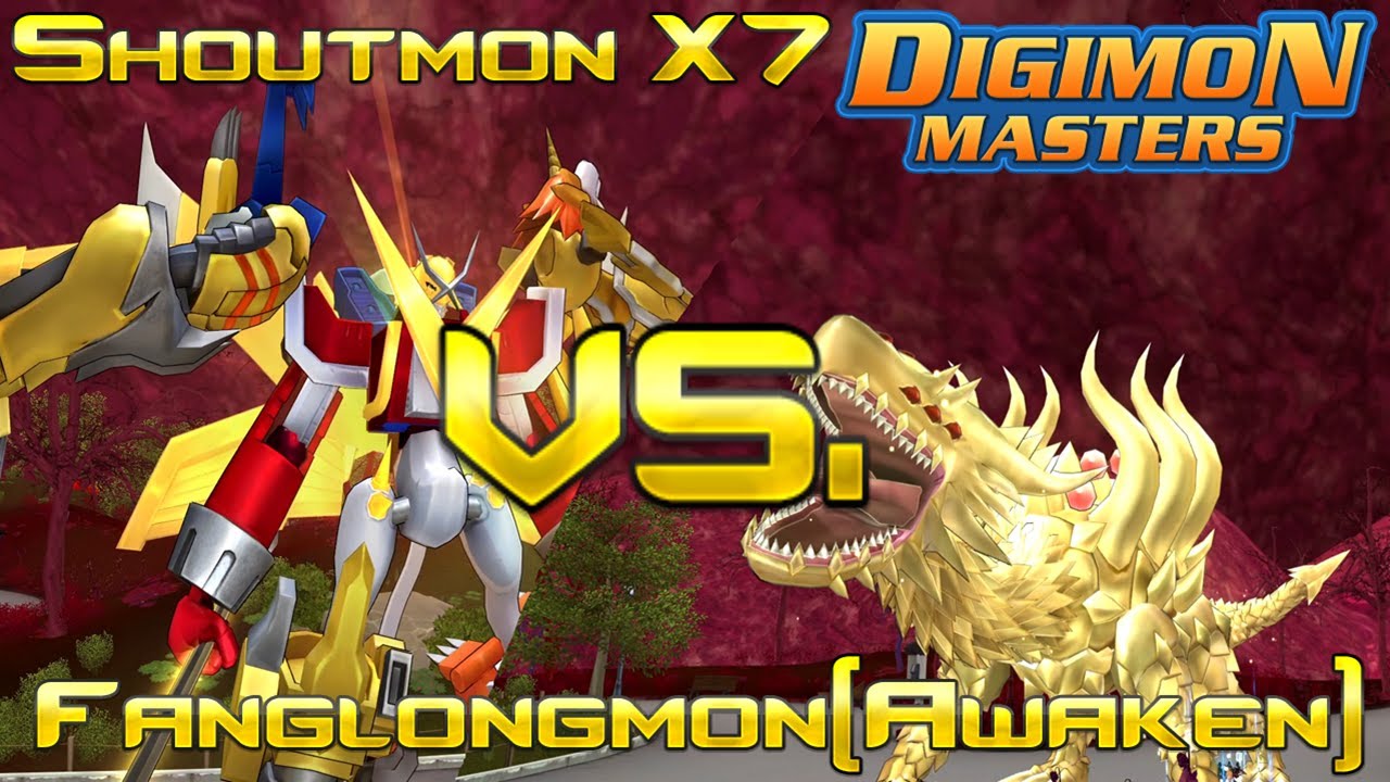 Shoutmon X7 VS. Fanglongmon(Awaken)! | Digimon Masters Online - YouTube