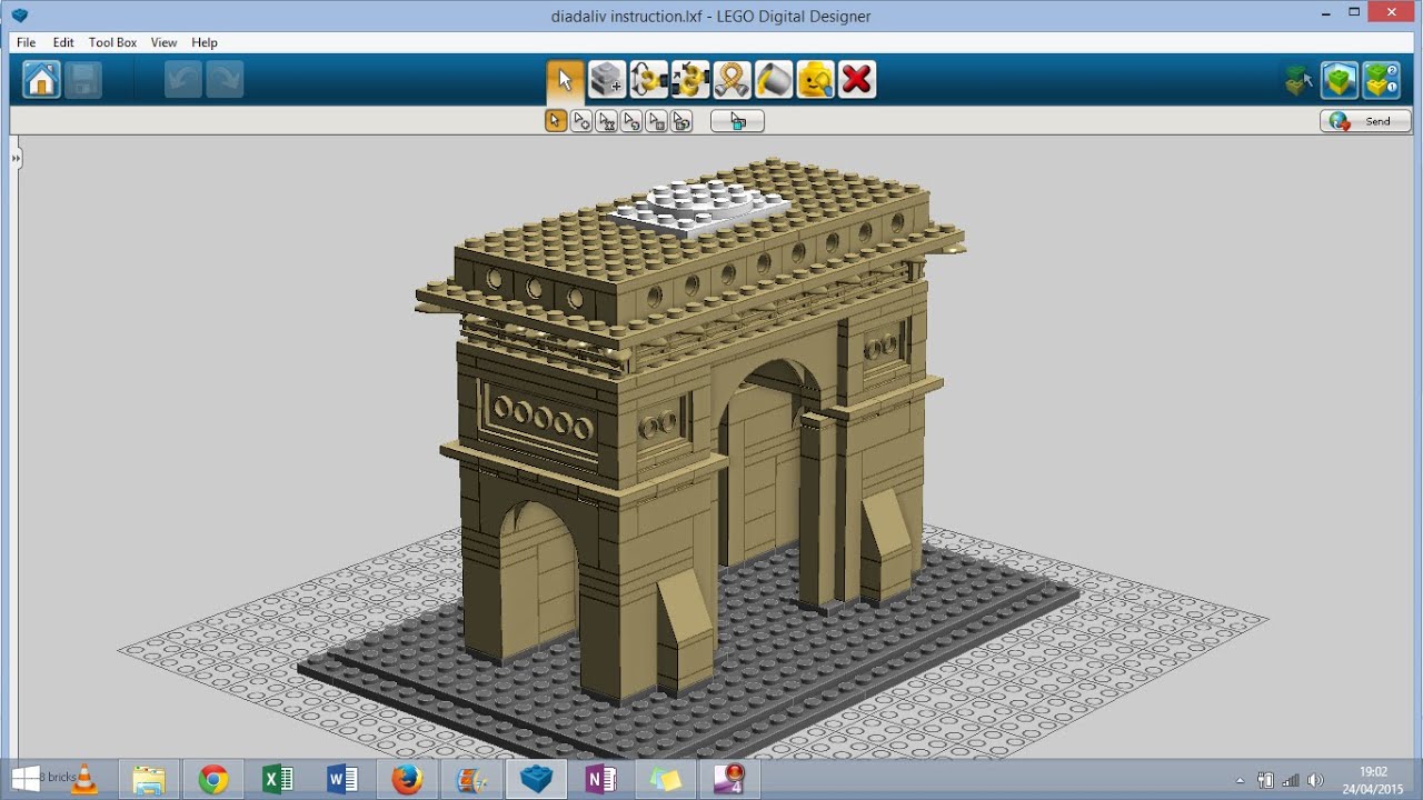 How to build your own lego Arch of Triumph with LDD instruction - YouTube