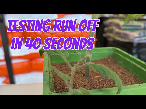 Test your run off in coco coir