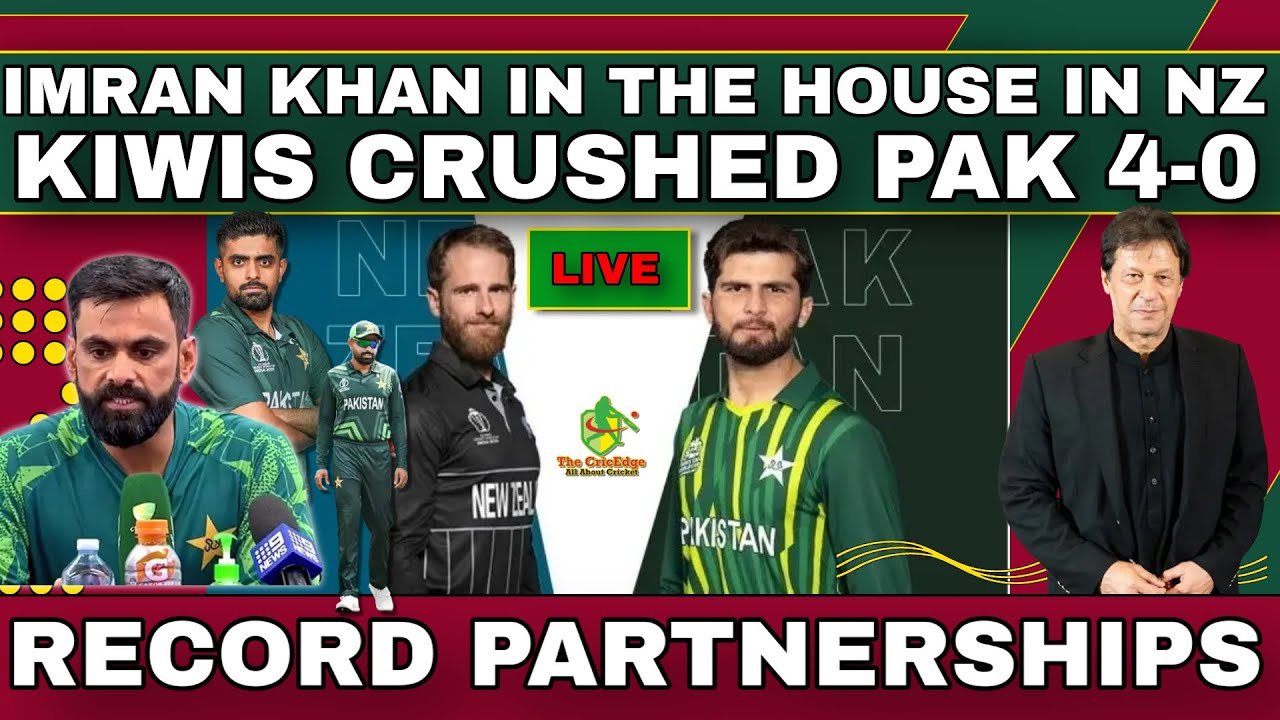 🔴LIVE| PAK VS NZ | Imran Khan In The House in NZ | KIWIS CRUSHED PAK 4 ...