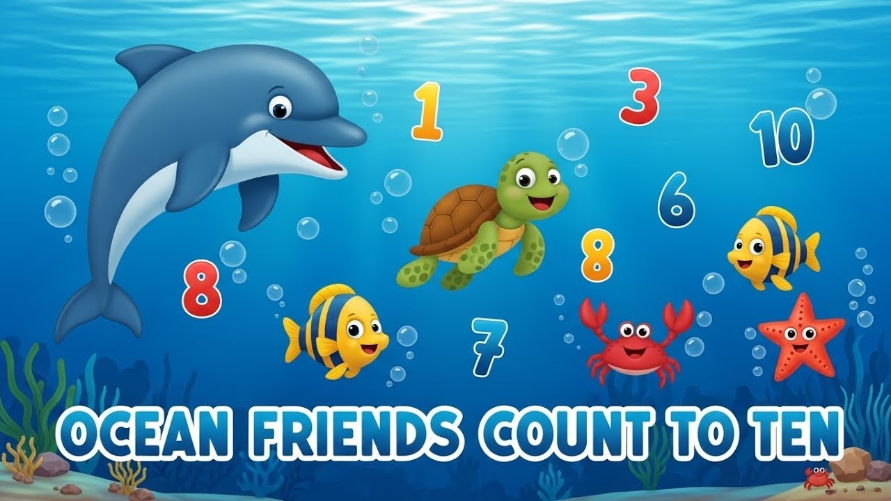 Ocean Friends Count to Ten | Underwater Counting Song for Kids ...