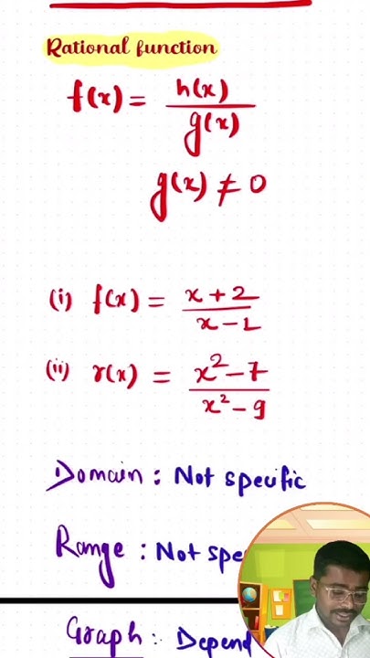 Relations and functions | Types of functions | Rational functions # ...