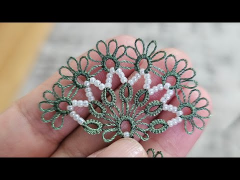 189. Kaydırma mekik boncuk oyası.#handmade#youtube#beautiful